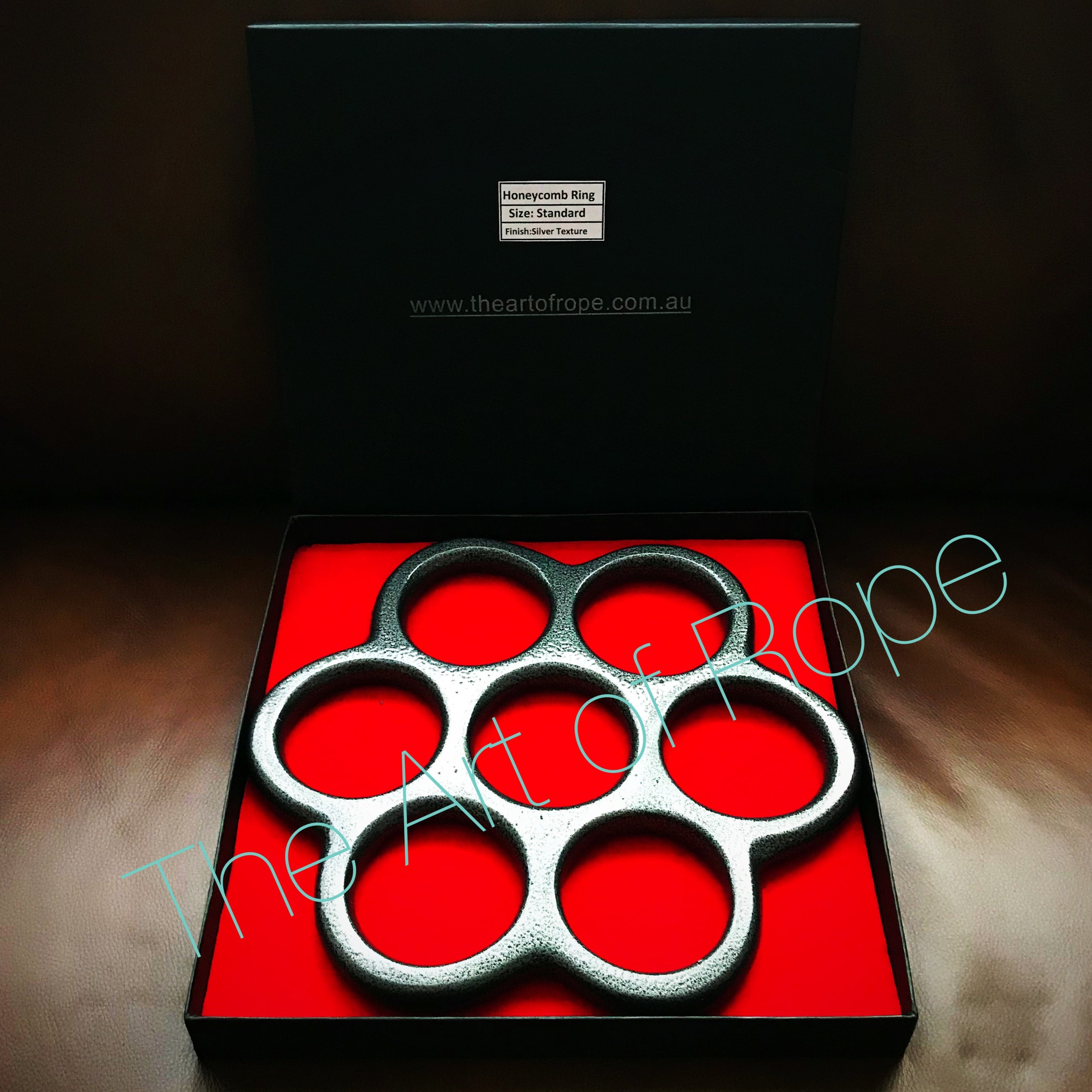 Suspension Ring - Honeycomb - Silver Texture Finish | The Art of Rope